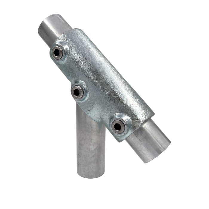 Support garde-corps - Raccord JM127-C42 en Té angle variable.