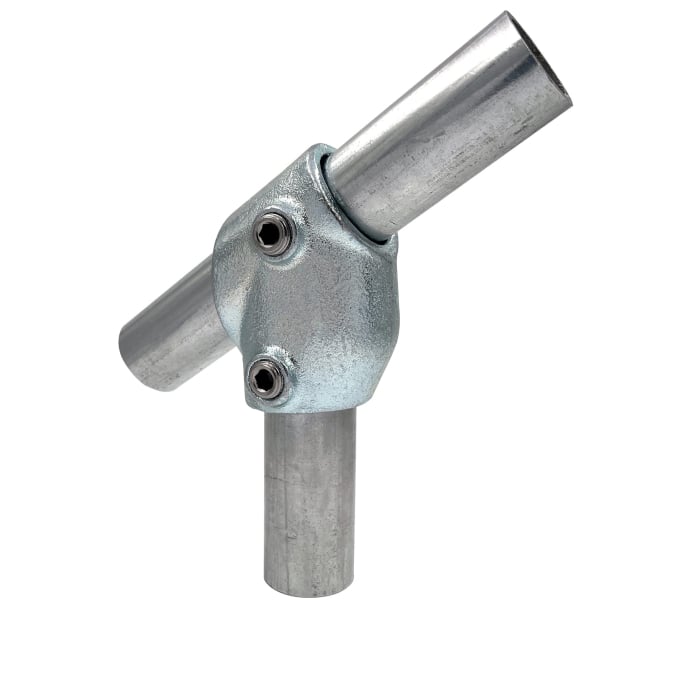 Raccord balustrade terrasse - Raccord JM129-D48 sans soudure orientable.