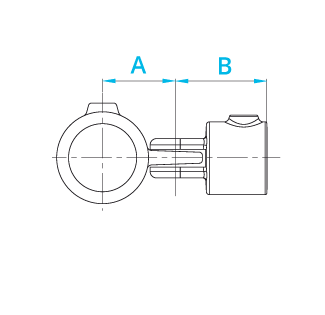 Raccord tubulaire - Raccord JM173-D48 sans soudure orientable.
